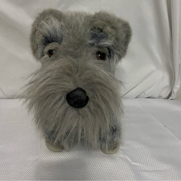 Toys | Life Size Schnauzer Dog Plush Realistic Gray Blue Toy Kids ...